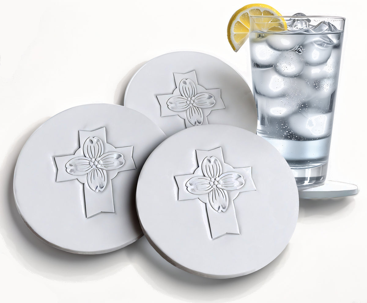 Dogwood Cross Drink Coasters – McCarter Coasters