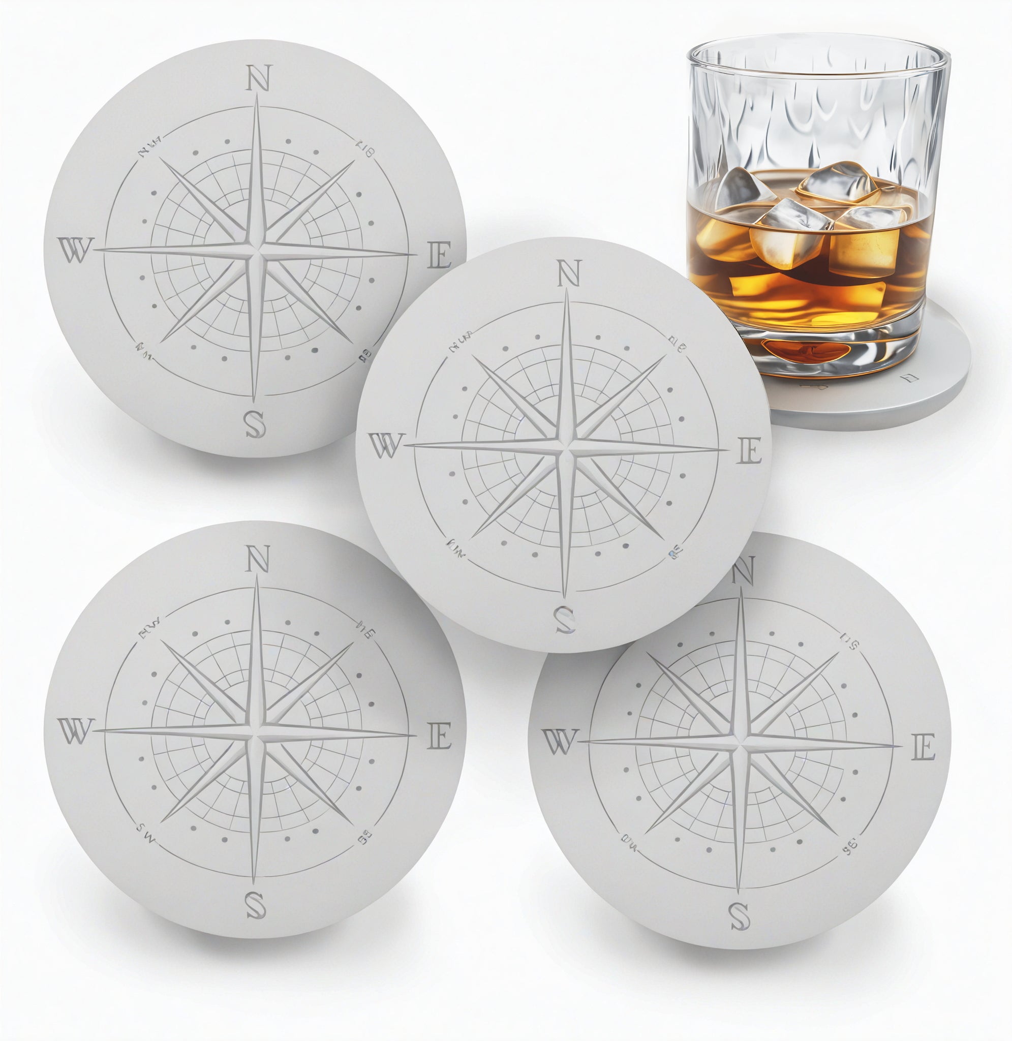 Compass Drink Coasters – McCarter Coasters