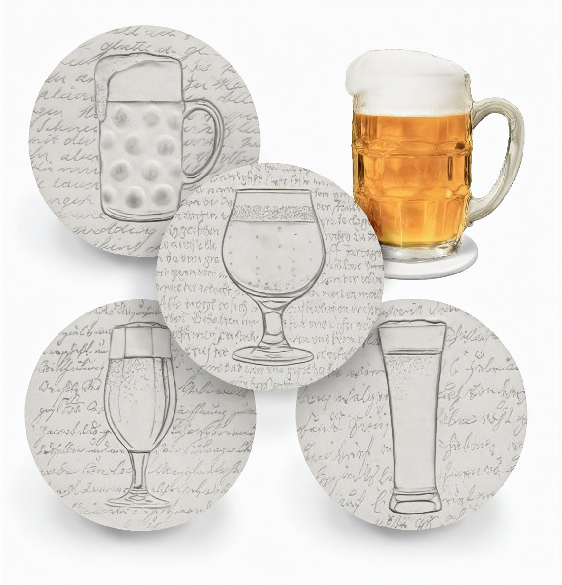 Beer Glass Assorted Drink Coasters – McCarter Coasters