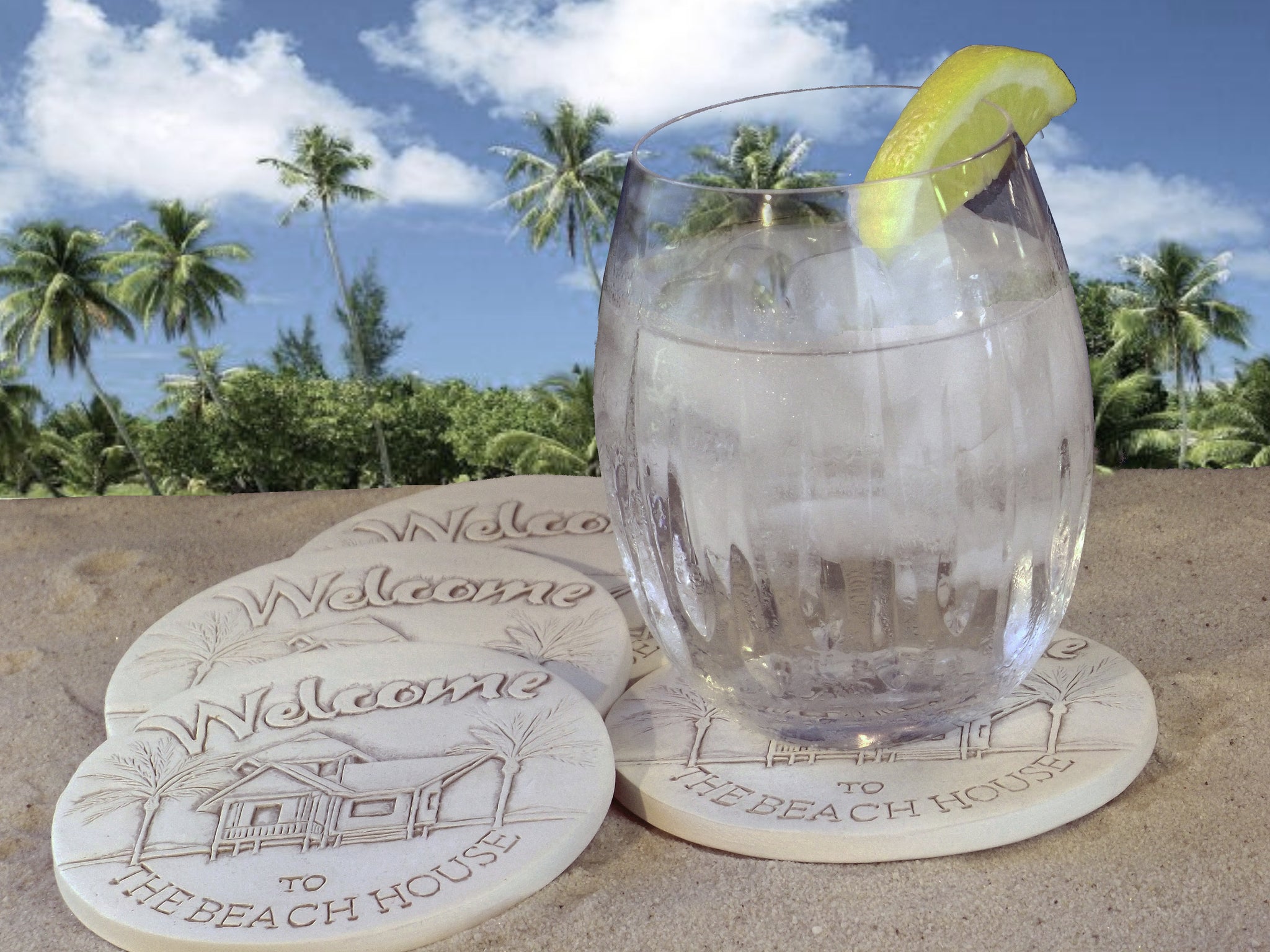 Beach House Drink Coasters – McCarter Coasters