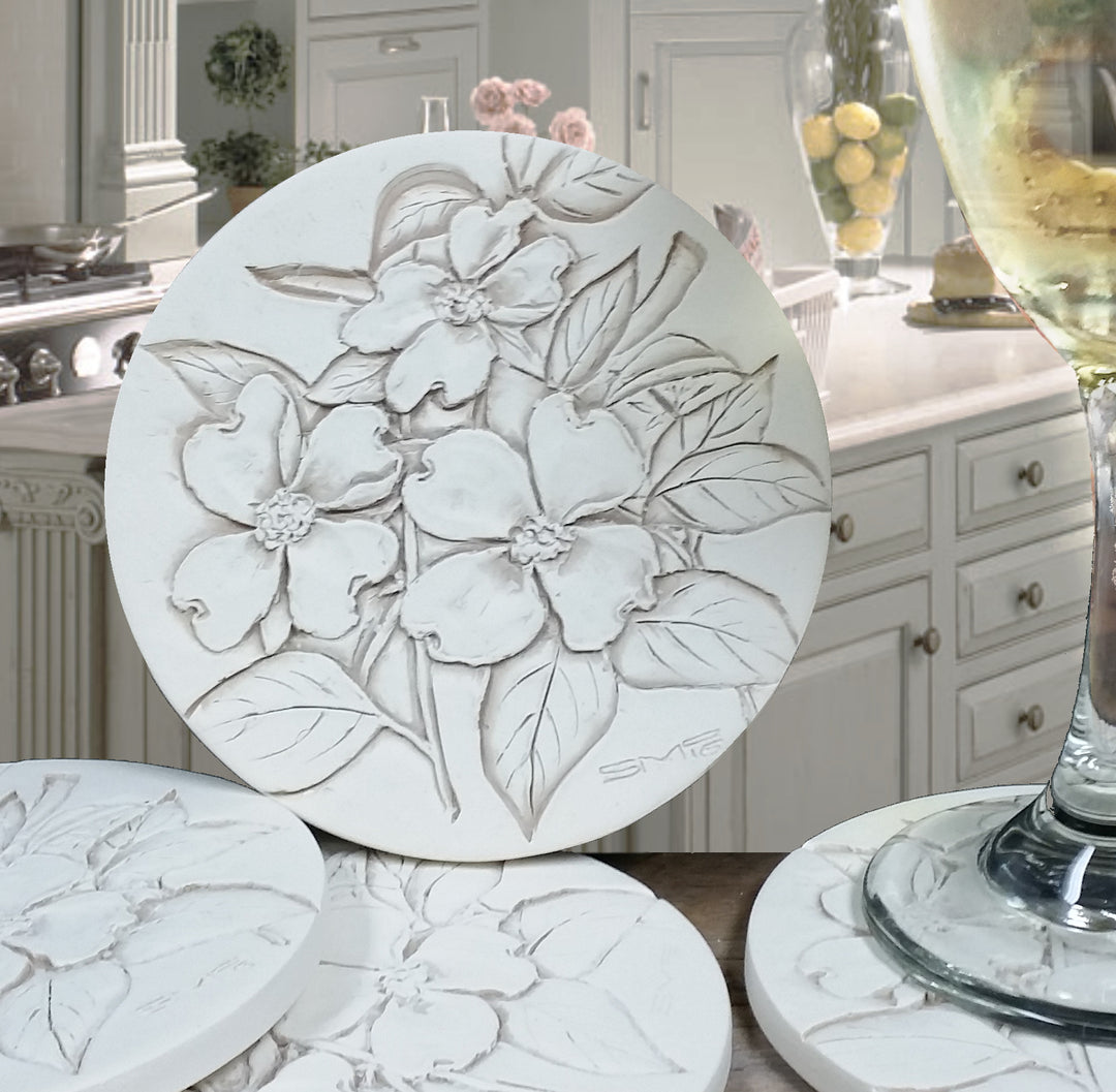 Dogwood Drink Coasters – McCarter Coasters